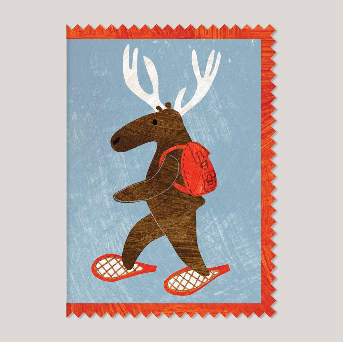 Mortlake Papers | Snowshoeing Deer Card – Colours May Vary