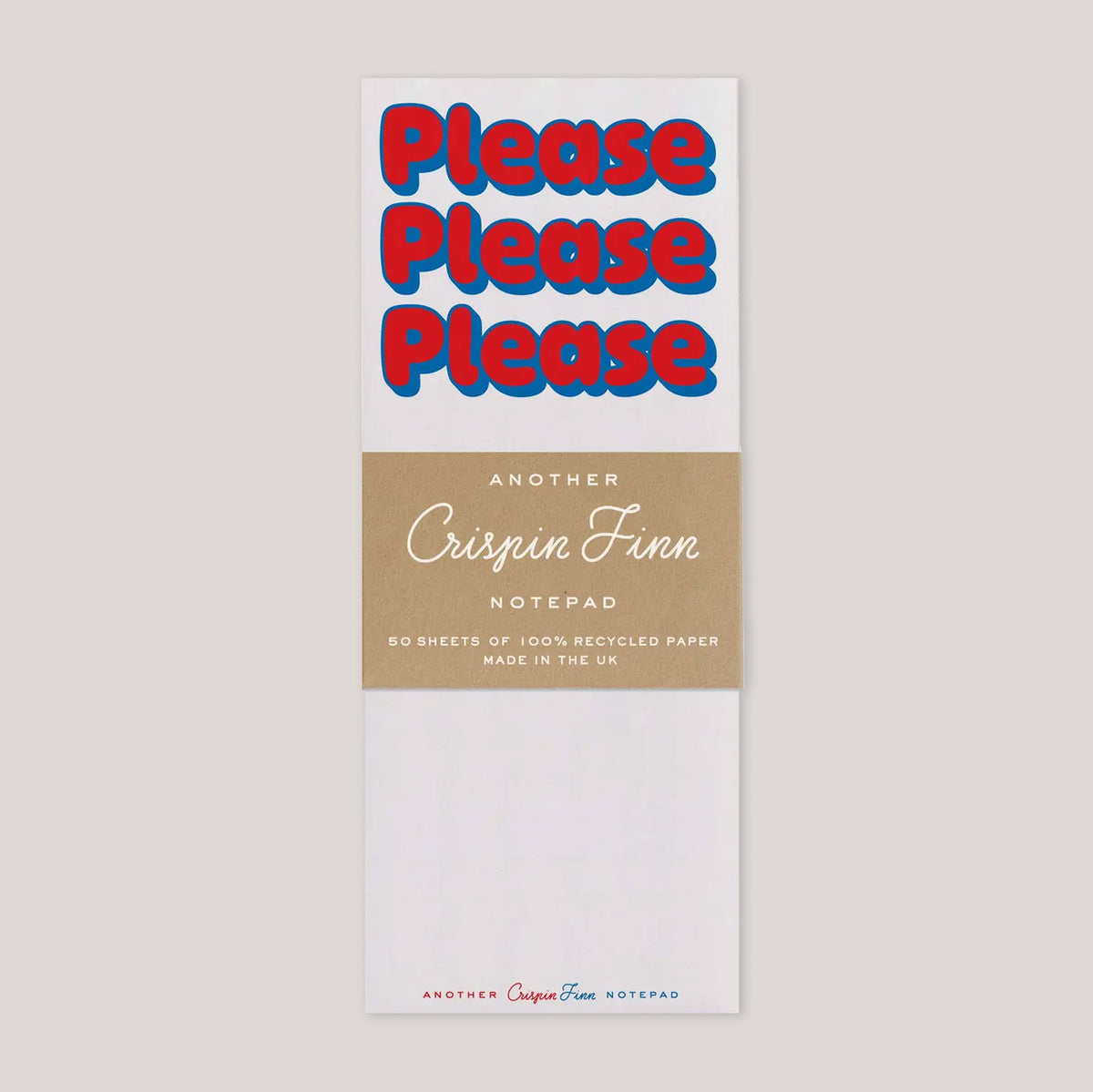 Crispin Finn | Please Please Please Note Pad – Colours May Vary