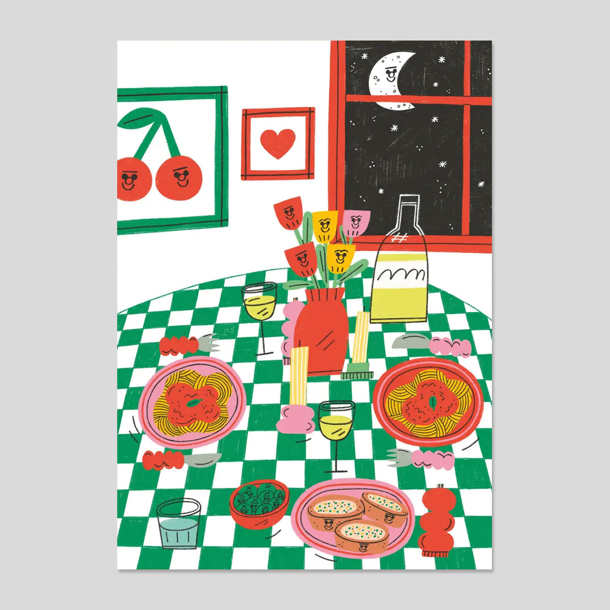 Tess Smith Roberts for Rumble Cards | Romantic Dinner Card – Colours ...