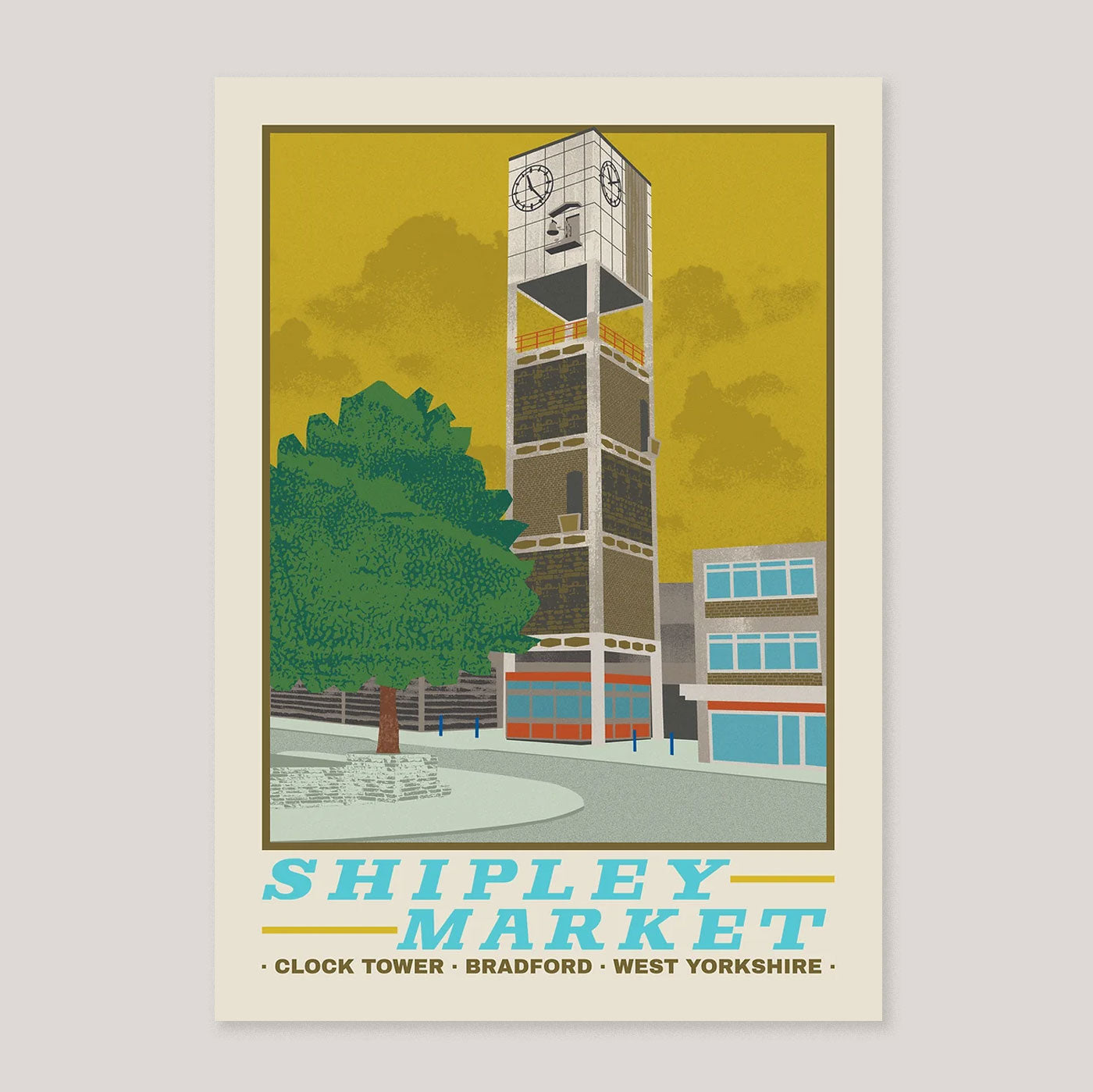 Shipley Market A3 Print | Ellie Way – Colours May Vary